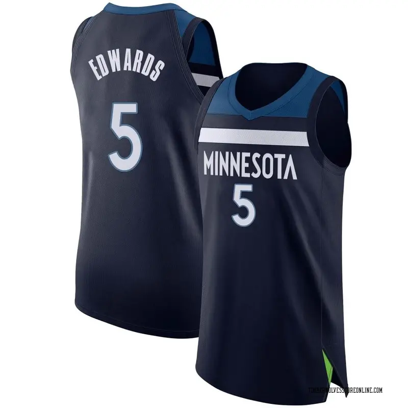 Minnesota Timberwolves Authentic Navy Anthony Edwards Jersey - Icon ...